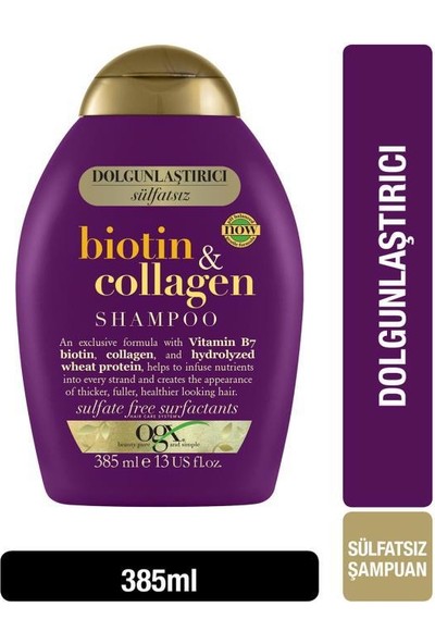 OGX Biotin & Kolajen Sülfatsız Şampuan 385 ml
