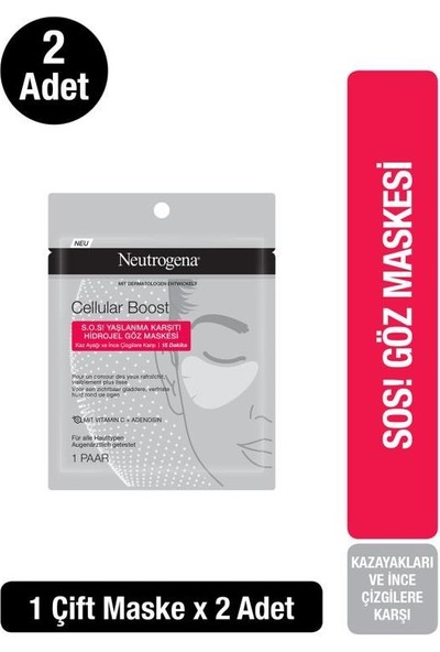 Neutrogena Cellular Boost Hidrojel Göz Maskesi x 2 Neutrogena Cellular Boost Hidrojel Göz Maskesi x 2
