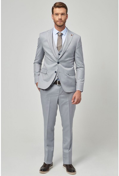 Altınyıldız Classics Ekstra Slim Fit Yelekli Nano Takım Elbise