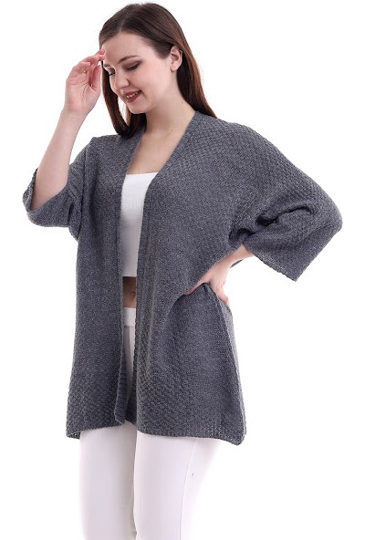 Lebuas Yarasa Kol Ince Triko Hırka