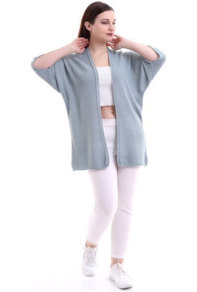 Lebuas Yarasa Kol Ince Triko Hırka