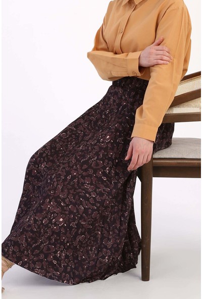 ALLDAY Desenli Piliseli Etek