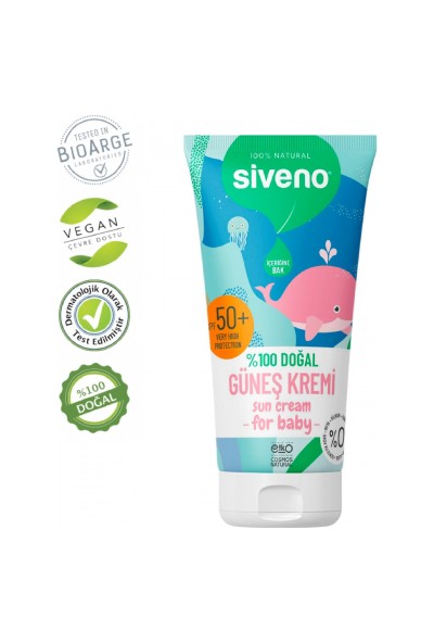 Siveno Bebekler Için Doğal Güneş Kremi 50 Spf 50 ml