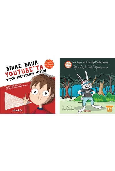 Abaküs Kitap Dijital Ayak Izini Öğreniyorum+ Biraz Daha Yutube'ta Video Izleyebilir Miyim? - 4+ Yaş - Okul Öncesi - 2 Kitap - Set Abaküs Kitap Dijital Ayak Izini Öğreniyorum+ Biraz Daha Yutube'ta Video Izleyebilir Miyim? - 4+ Yaş - Okul Öncesi - 2 Kitap - Set