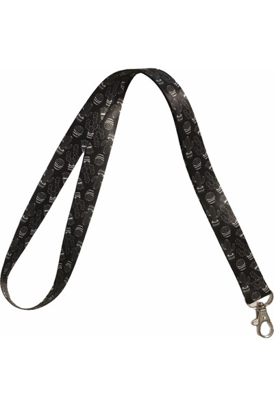 Mora Siyah-Beyaz Kaktüs Desenli Yaka Kartı & Boyun Askı İpi Mora Siyah-Beyaz Kaktüs Desenli Yaka Kartı & Boyun Askı İpi