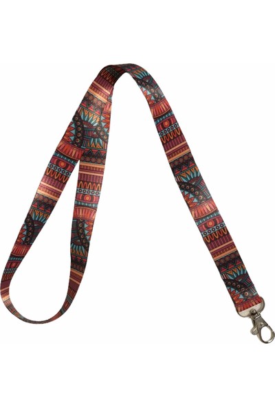 Mora Etnik Desenli Yaka Kartı & Boyun Askı İpi Mora Etnik Desenli Yaka Kartı & Boyun Askı İpi