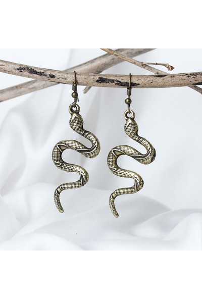 Hayalevi Consept Yılan Figürlü, Özel Tasarım Otantik Küpe