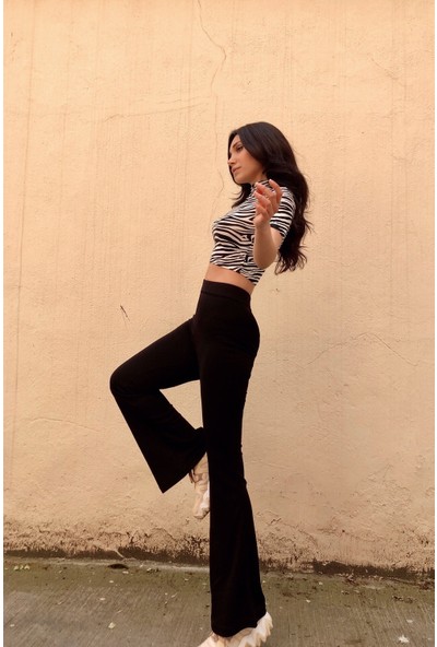 Iksora Kadın Ispanyol Paça Likralı Pantolon