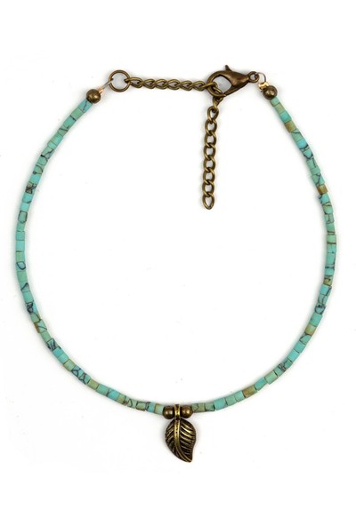 Hayalevi Consept Tasarım, Zincirli Yaprak Uç Afgan Taş Halhal