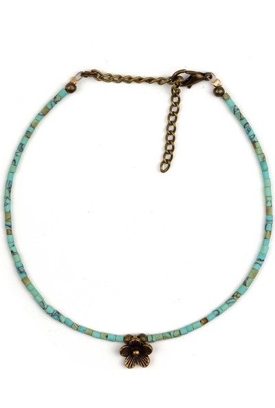 Hayalevi Consept Tasarım, Zincirli Çiçek Uç Afgan Taş Halhal