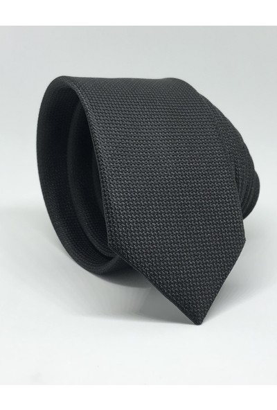 Kravat Gezegeni Siyah Renk Slim Fit Oxford Kuş Gözü Desen Kravat Kravat Gezegeni Siyah Renk Slim Fit Oxford Kuş Gözü Desen Kravat