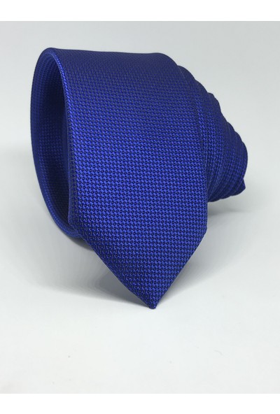 Kravat Gezegeni Saks Mavisi Slim Fit Oxford Kuş Gözü Desen Kravat Kravat Gezegeni Saks Mavisi Slim Fit Oxford Kuş Gözü Desen Kravat