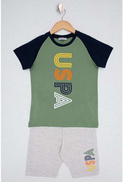U.S. Polo Assn. Erkek Çocuk Haki Pijama 50241263-VR027
