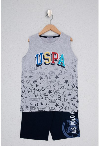 U.S. Polo Assn. Erkek Çocuk Beyaz Melanj Pijama 50241271-VR185