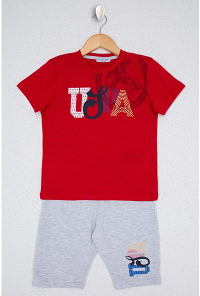 U.S. Polo Assn. Erkek Çocuk Kırmızı Pijama 50241261-VR030