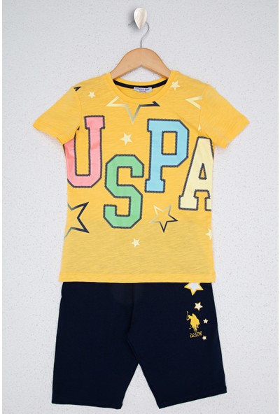 U.S. Polo Assn. Kız Çocuk Sarı Pijama 50241949-VR044