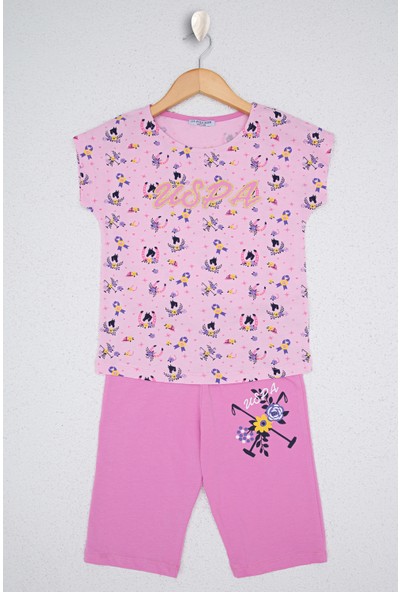 U.S. Polo Assn. Kız Çocuk Toz Pembe Pijama 50241917-VR050