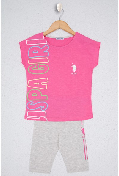 U.S. Polo Assn. Kız Çocuk Pembe Pijama 50243089-VR041