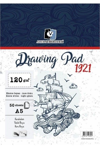 Alex Schoeller 120 gr A5 50 Yaprak Spiralli Çizim Defteri