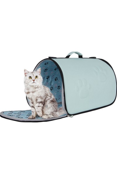 Ebavul Katlanabilir Kedi Taşıma Çantası KDKP19019 Su Yeşili