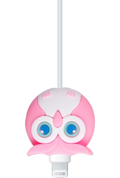 Sevimli Şarj Kablo Koruyucu Figürlü Kablo Baykuş