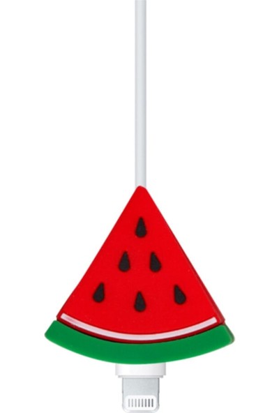 Sevimli Şarj Kablo Koruyucu Figürlü Kablo Karpuz