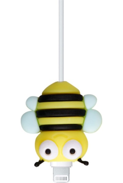 Sevimli Şarj Kablo Koruyucu Figürlü Kablo Arı