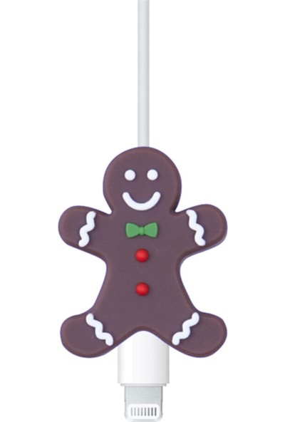 Sevimli Şarj Kablo Koruyucu Figürlü Kablo Kurabiye Adam