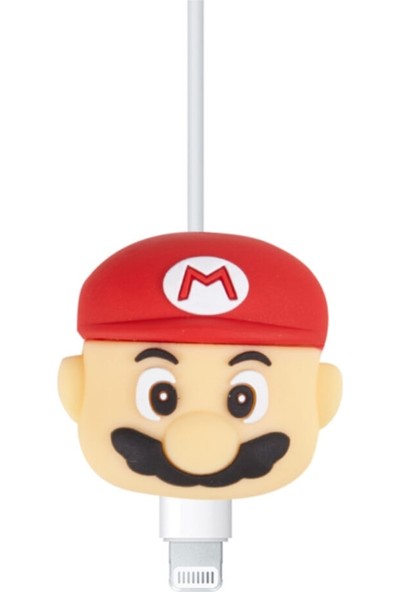 Sevimli Şarj Kablo Koruyucu Figürlü Kablo Mario