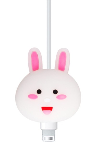 Sevimli Şarj Kablo Koruyucu Figürlü Kablo Tavşan Cony