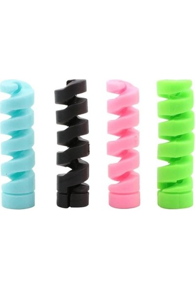 Micro USB - Type C - iPhone Kablo Spiral Kablo Koruyucu Micro USB - Type C - iPhone Kablo Spiral Kablo Koruyucu