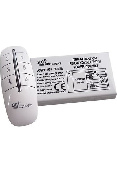 Ack Aydınlatma Kumandası 3 Lü Ack