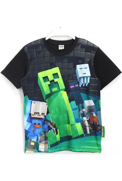Minecraft Creeper 3D Baskılı Erkek Çocuk Kısa Kollu T-Shirt 5 - 13 Yaş Siyah Minecraft Creeper 3D Baskılı Erkek Çocuk Kısa Kollu T-Shirt 5 - 13 Yaş Siyah
