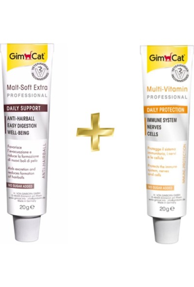 Gimcat Anti-Hairball Malt Paste 20GR + Multivitamin Paste Kedi Vitamin 20GR Gimcat Anti-Hairball Malt Paste 20GR + Multivitamin Paste Kedi Vitamin 20GR