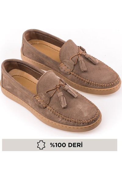 Derimen Nubuk Deri, Yumuşacık, , Loafer Erkek Ayakkabı