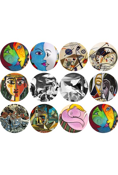 Tellgraf Pablo Picasso Tabloları Sticker(4x4 Cm) Tellgraf Pablo Picasso Tabloları Sticker(4x4 Cm)