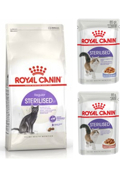 Royal Canin Sterilised 37 Kısır Kedi Kuru Maması 2 kg + 2 Adet Sterilised Kısır Kedi Yaş Maması 85 gr Royal Canin Sterilised 37 Kısır Kedi Kuru Maması 2 kg + 2 Adet Sterilised Kısır Kedi Yaş Maması 85 gr
