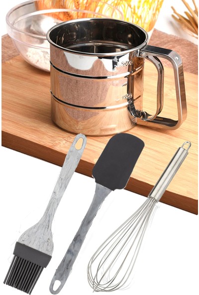 Homerest Un Eleği Spatula Yumurta Fırçası ve Çırpıcı Kek Yapma Seti Homerest Un Eleği Spatula Yumurta Fırçası ve Çırpıcı Kek Yapma Seti