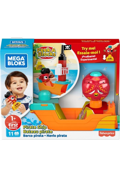 Mega Bloks First Builders Peek A Blocks Korsan Gemisi (6 Parça) Mega Bloks First Builders Peek A Blocks Korsan Gemisi (6 Parça)