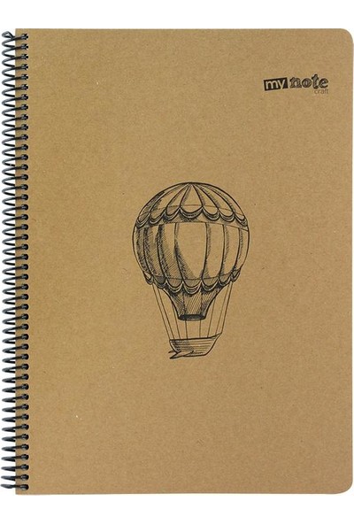 Mynote Mynote Kraft Defter A4 -120 Yaprak Çizgili Balon - Desen Mynote Mynote Kraft Defter A4 -120 Yaprak Çizgili Balon - Desen