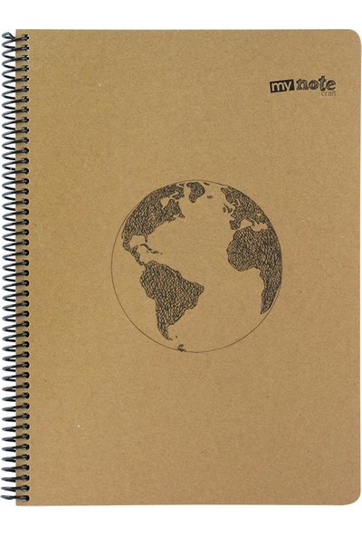 Mynote Mynote Kraft Defter A4 -120 Yaprak Çizgili Dünya - Desen Mynote Mynote Kraft Defter A4 -120 Yaprak Çizgili Dünya - Desen