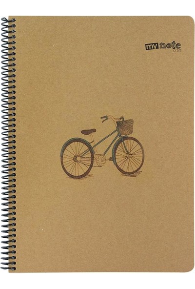 Mynote Mynote Kraft Defter A4 -120 Yaprak Çizgili Bisiklet - Desen Mynote Mynote Kraft Defter A4 -120 Yaprak Çizgili Bisiklet - Desen