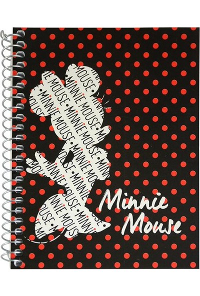 Minnie Mouse Spiralli Defter A6 80 Yaprak Çizgili