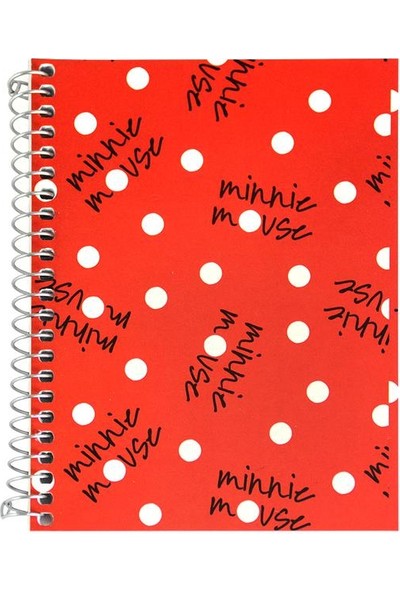 Minnie Mouse Spiralli Defter A6 80 Yaprak Çizgili