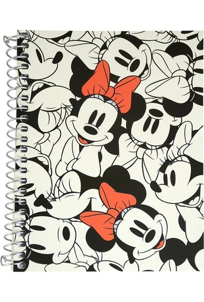 Minnie Mouse Spiralli Defter A6 80 Yaprak Çizgili