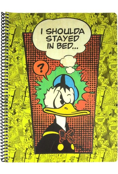 Donald Duck Spiralli Defter Plastik Kapak A4 80 Yaprak Çizgili Donald Duck Spiralli Defter Plastik Kapak A4 80 Yaprak Çizgili