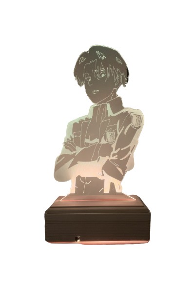 Modiwa Design Captain Levi Ackerman Anime 3D 16 Renk Gece Lambası Modiwa Design Captain Levi Ackerman Anime 3D 16 Renk Gece Lambası
