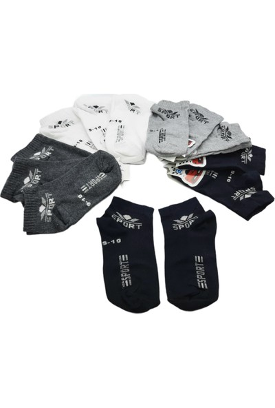 Black Arden Socks 12'li Erkek Çocuk Patik Çorap 9-10 Yaş BT-0251