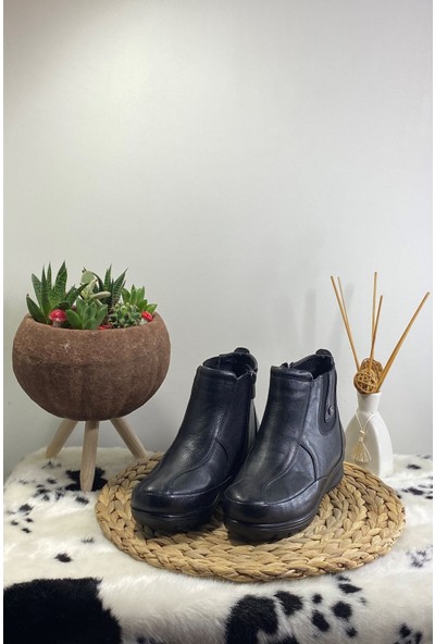 Mary Jane Kadın Dolgu Hakiki Deri Bot