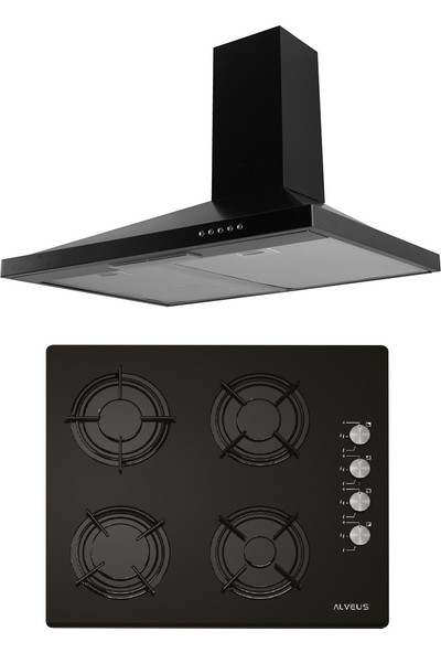 Alveus Naturel Siyah 2 'li Ankastre Set GUSTO-GLS640